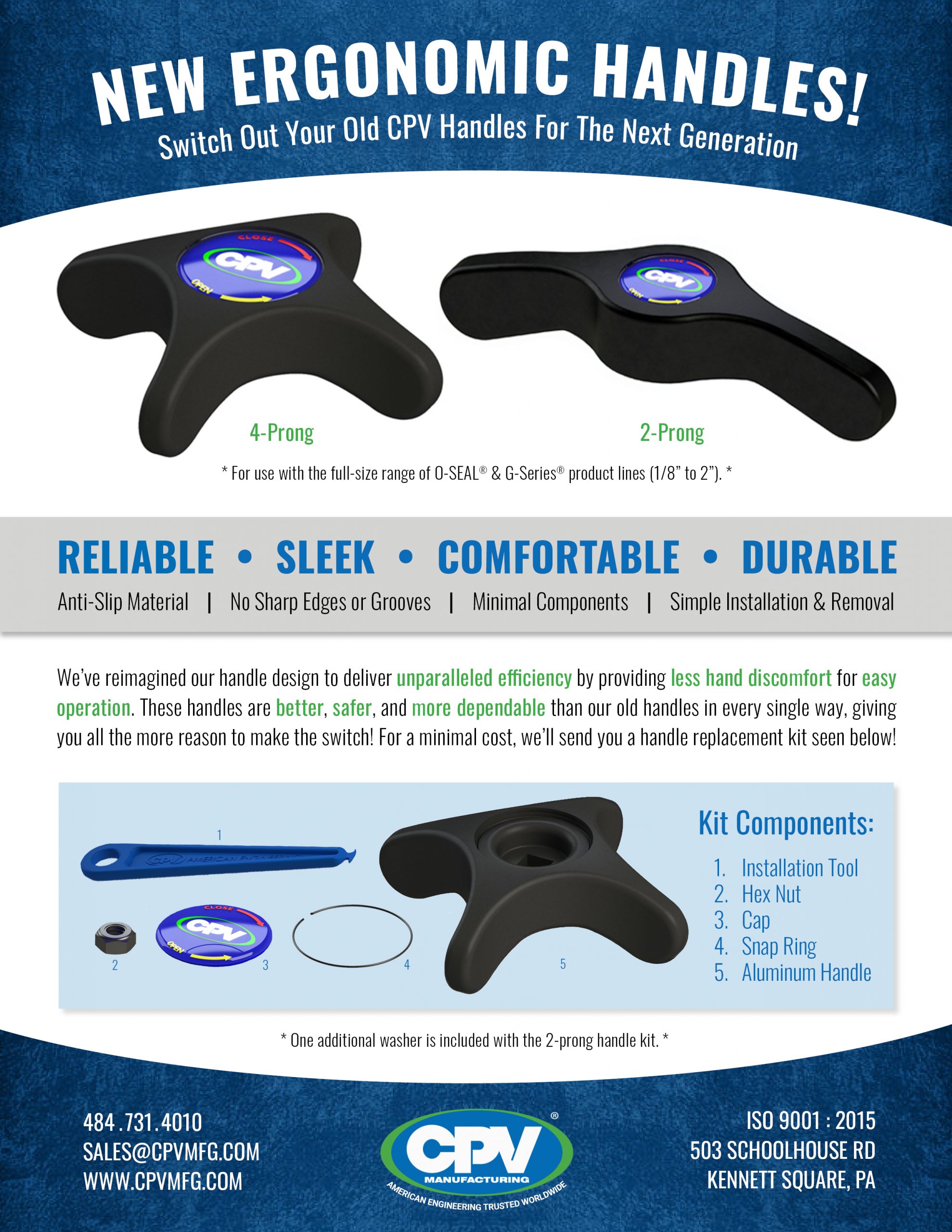 New Ergonomic Valve Handles - CPV Manufacturing